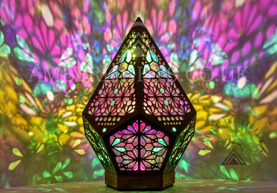 Meditation Light Wooden Large Projection Lamp READY TO SHIP | Etsy