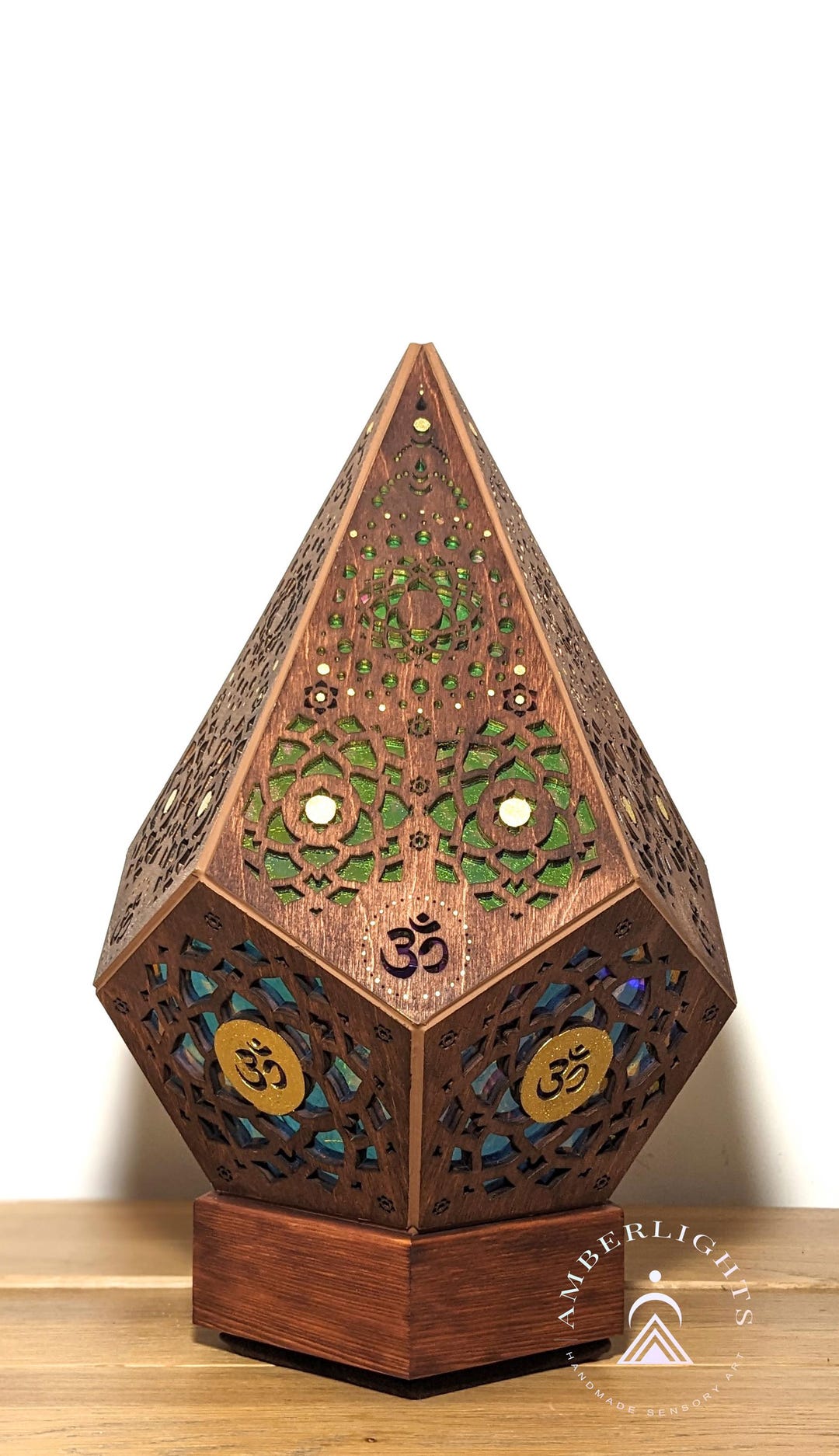 Crown Chakra Lamp, Gold Leaf, One of a Kind, Purple Lighting, Sacred ...