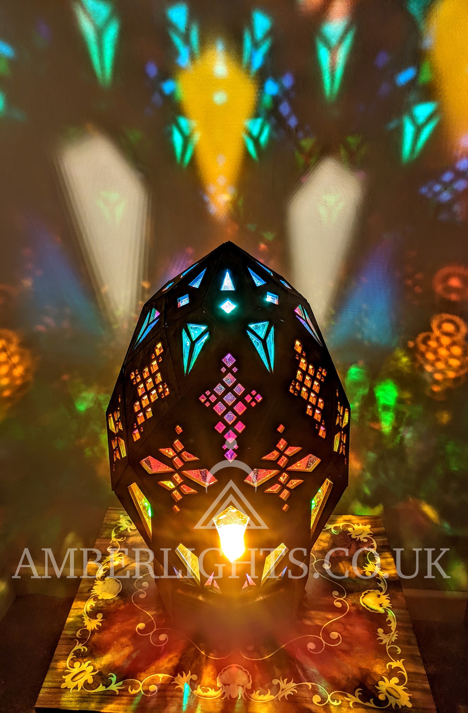 Meditation desk Lamp-kaleidoscope Patterns-home - Etsy