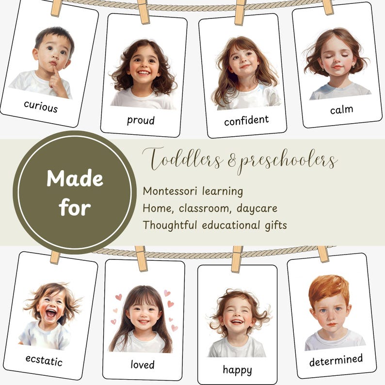 Watercolor Emotional Intelligence Cards for Toddlers and Kids | PDF ...