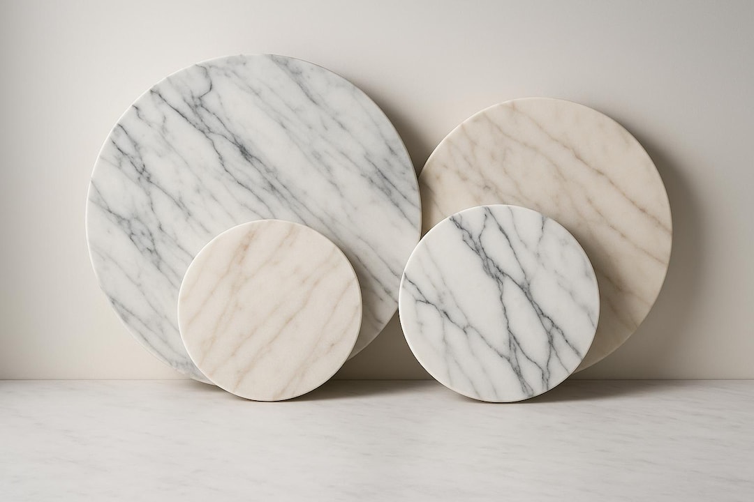 Custom Round Marble or Quartz Table Top — Any Size — Stone Slab — Made ...