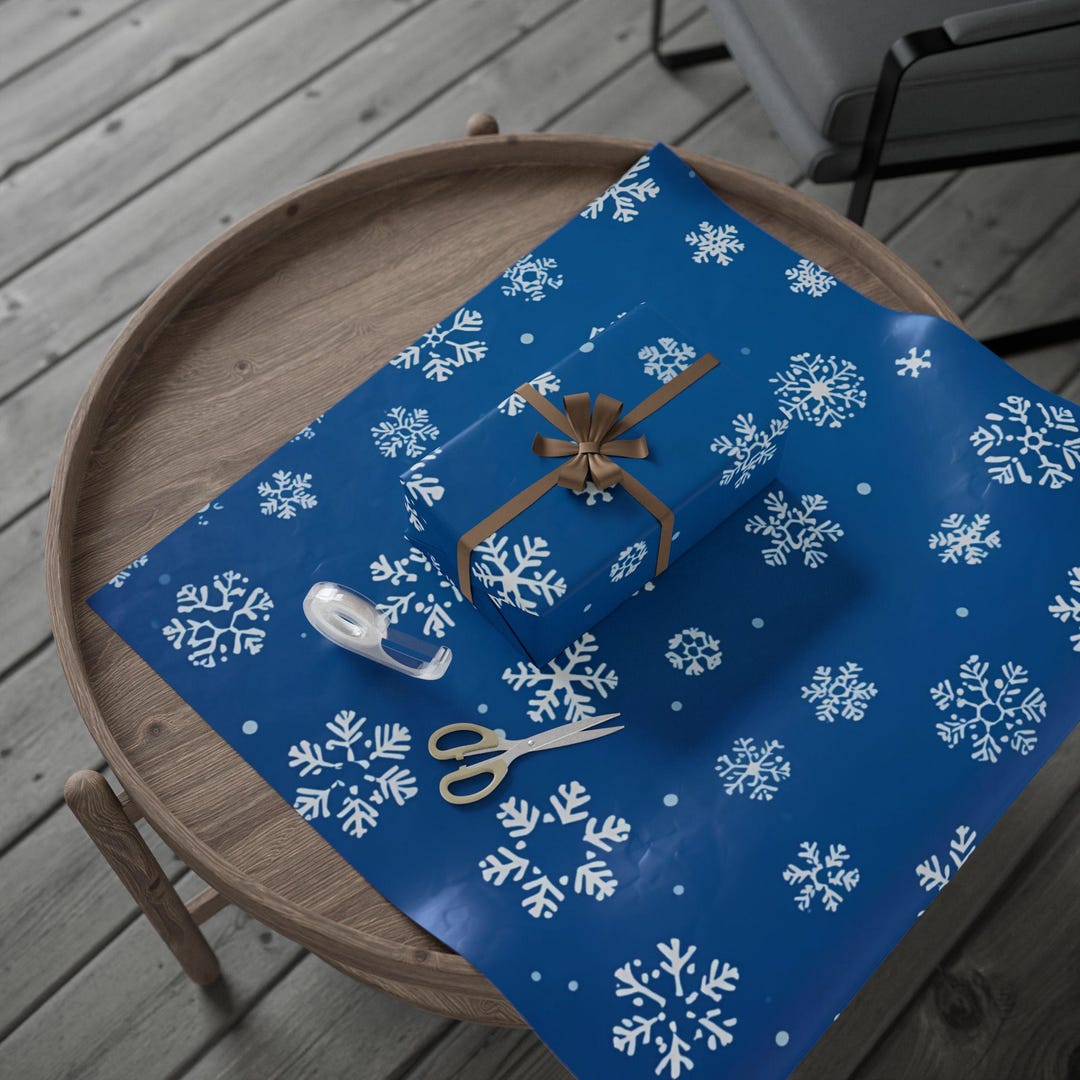 Snowflake Gift Wrap Roll: Festive Holiday Wrapping Paper - Etsy