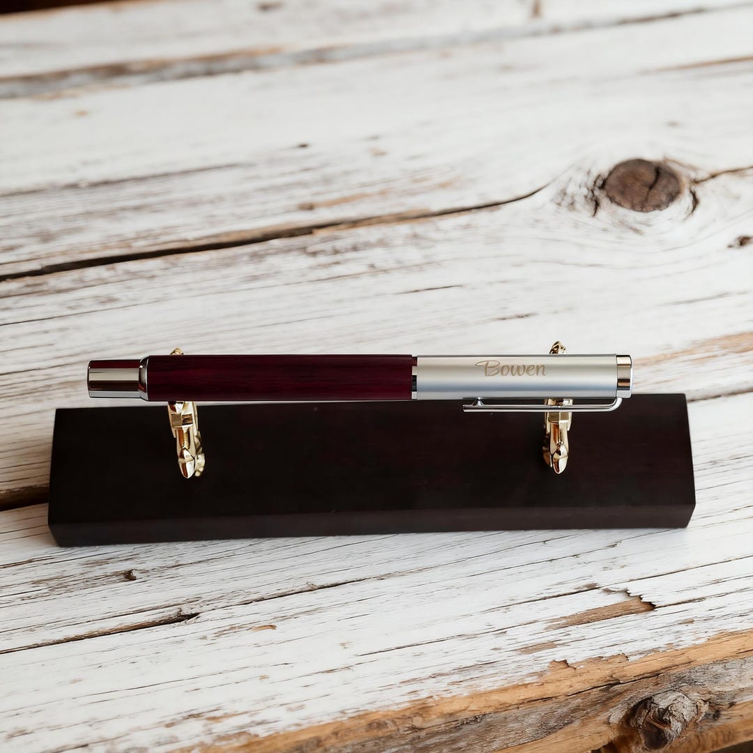 Custom Laser-engraved Wooden & Metal Pen, Thoughtful Personalized Gift ...