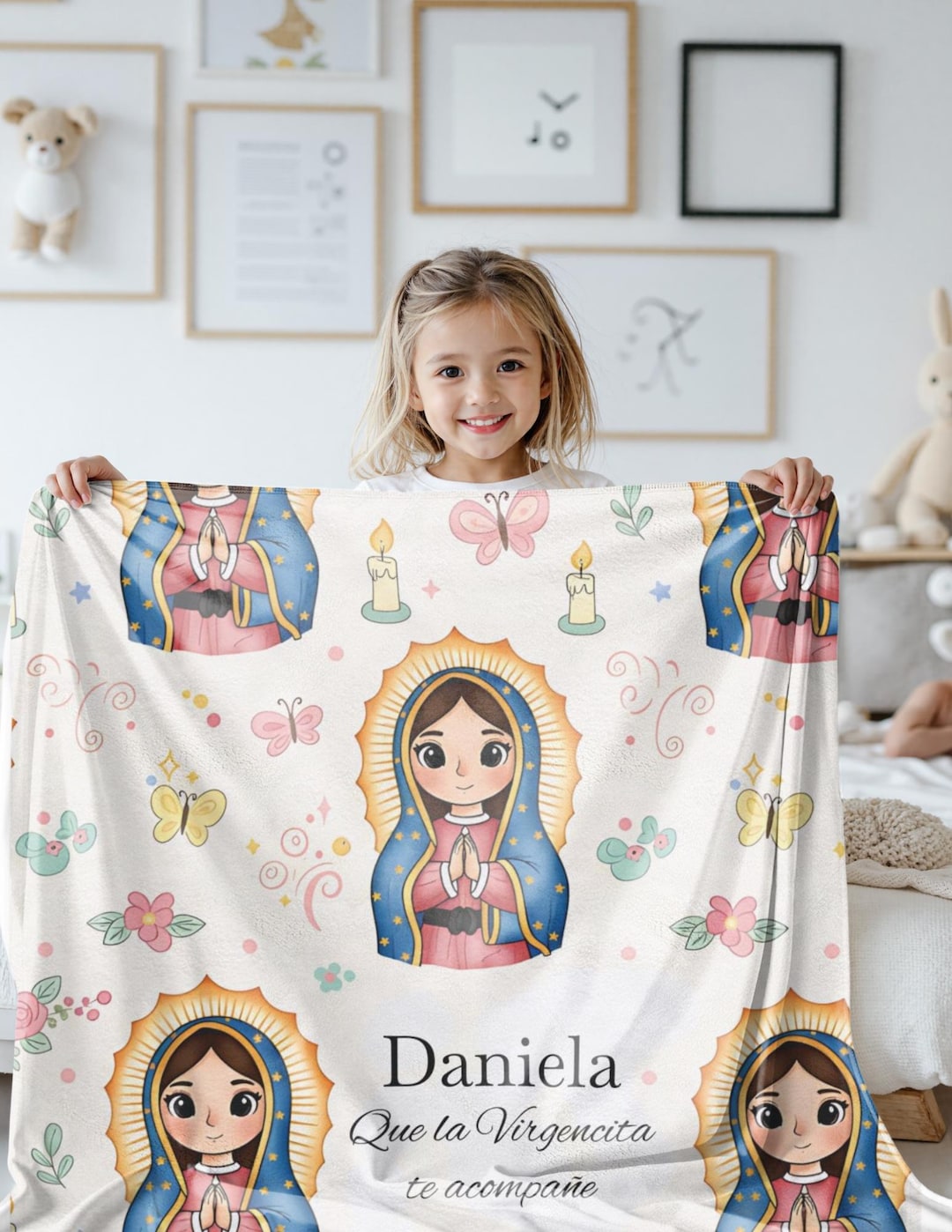 Virgen De Guadalupe | Custom Baby Blanket | Cielito Lindo Mexican ...