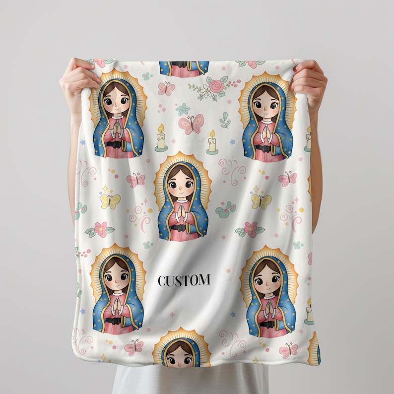 Virgen De Guadalupe | Custom Baby Blanket | Cielito Lindo Mexican ...