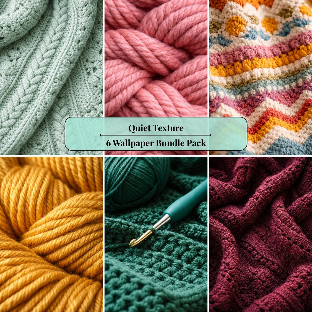 Quiet Texture Knit Wallpaper Pack (6) | Cozy Neutral Phone Backgrounds ...