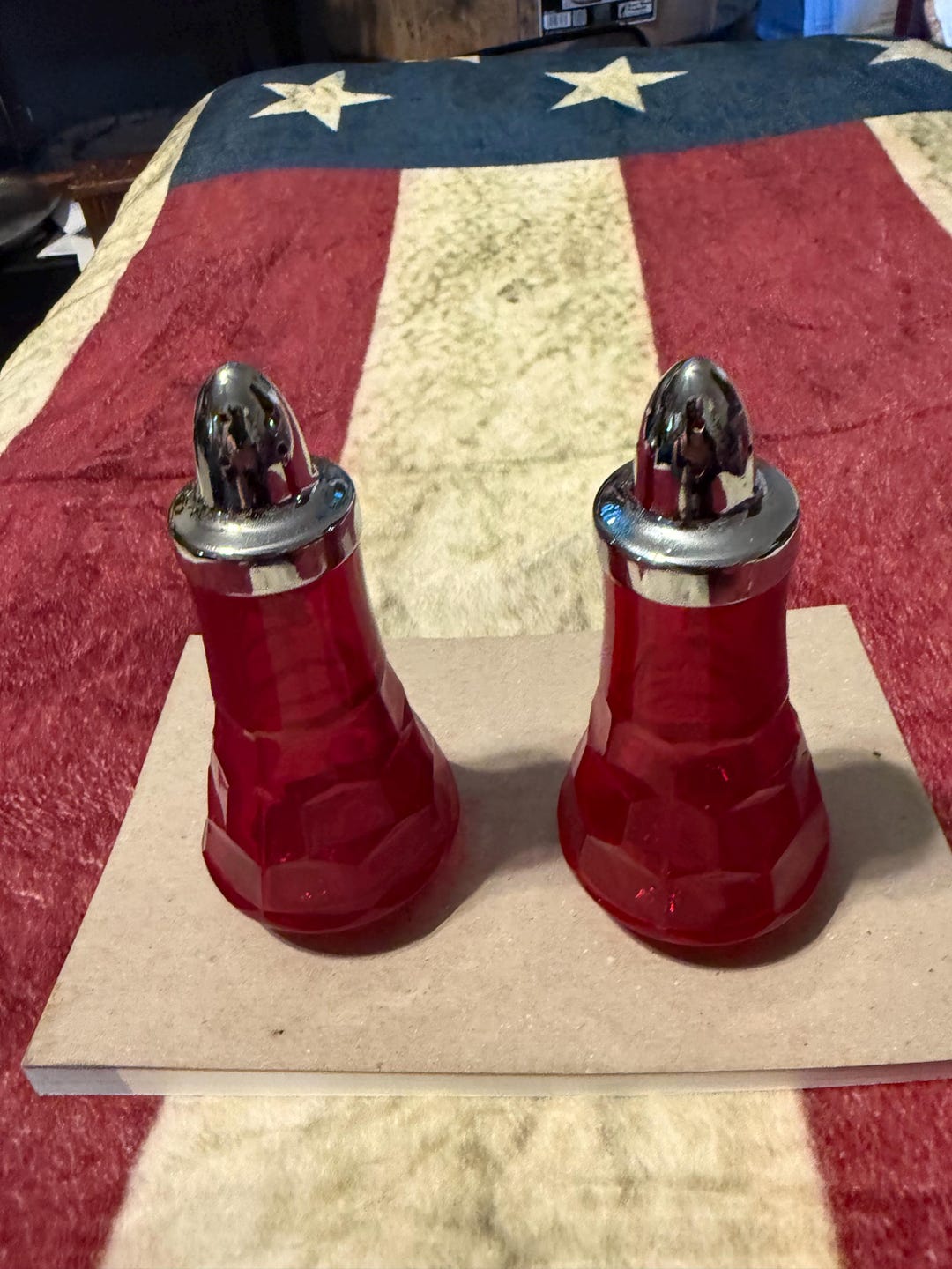 Rare Viking Ruby Red Honeycomb Salt and Pepper Shakers - Etsy