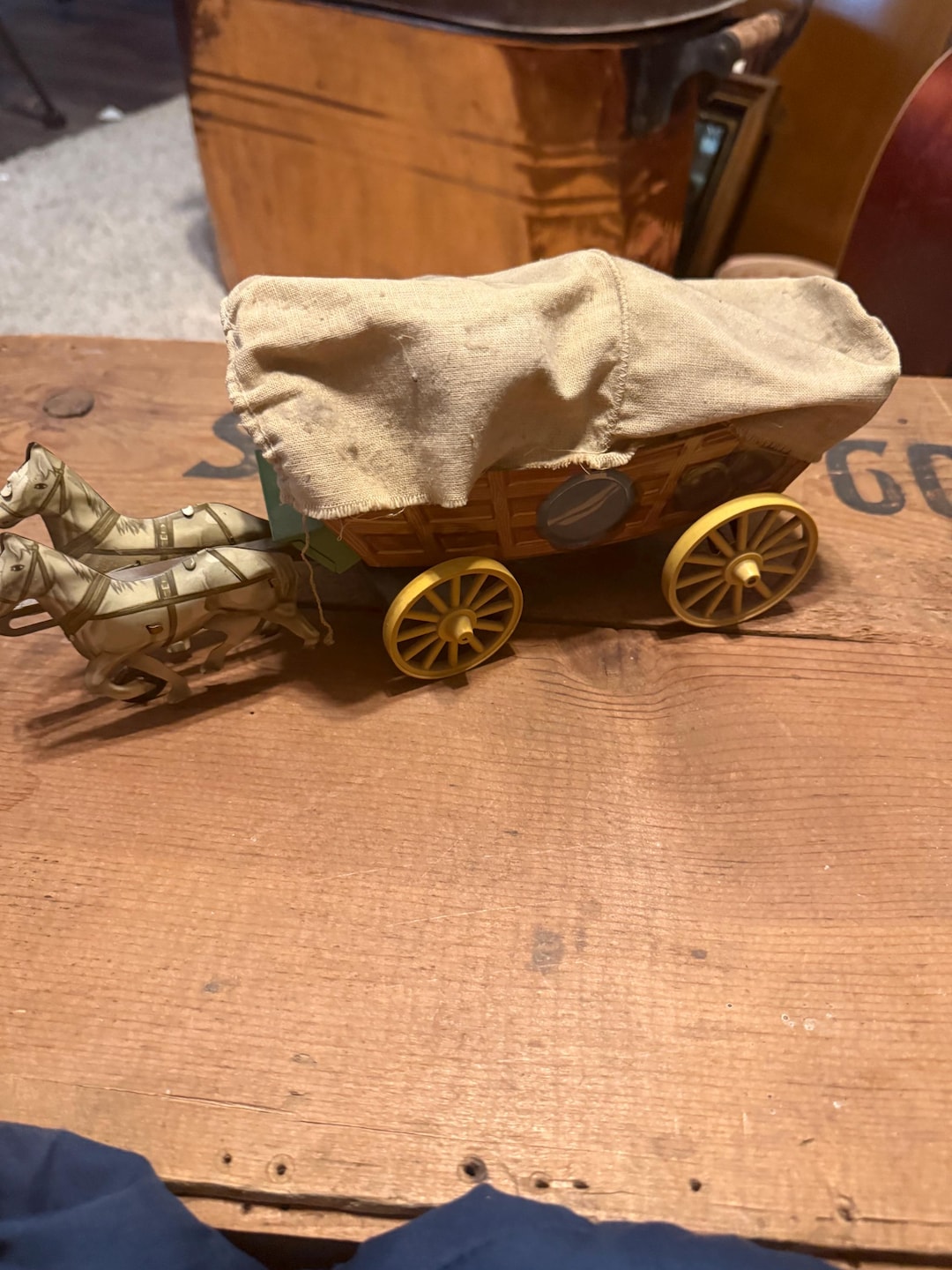 Vintage Tin Litho Cloth Covered Conestoga Wagon Northwestern - Etsy