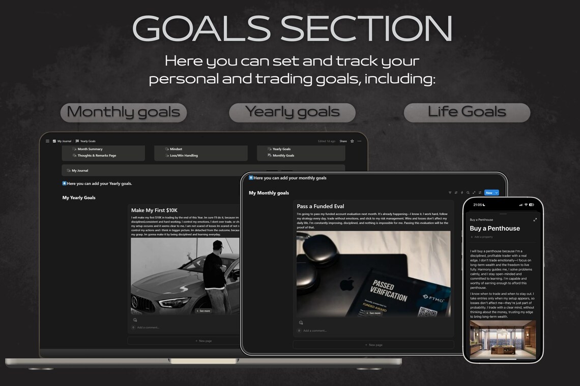 Notion Trading Template | Trade Journal | Trading Log | Planner ...
