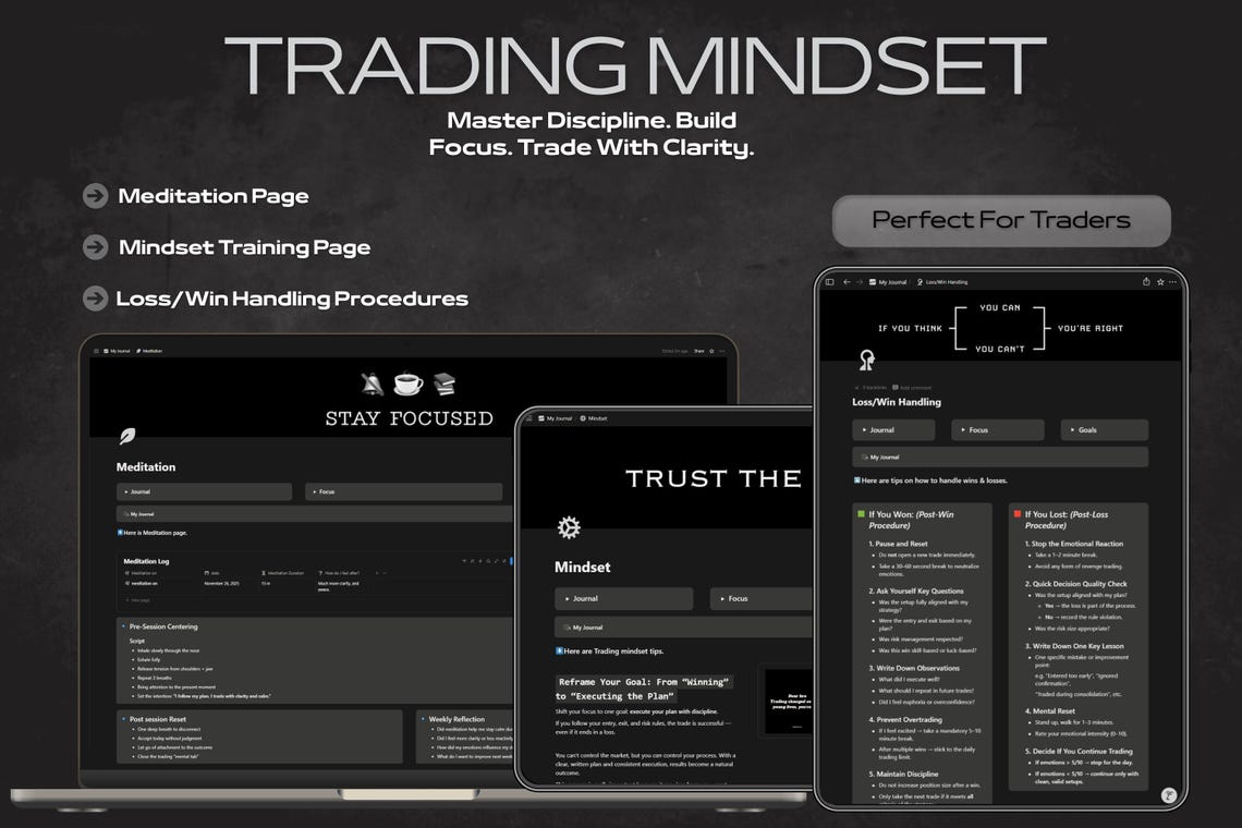 Notion Trading Template | Trade Journal | Trading Log | Planner ...