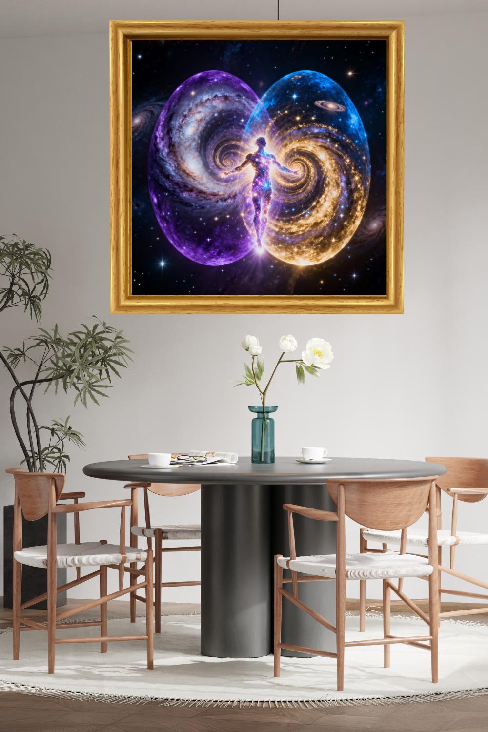 Andromeda Milky Way Collision Art Print: Surreal Space Galaxy (digital ...