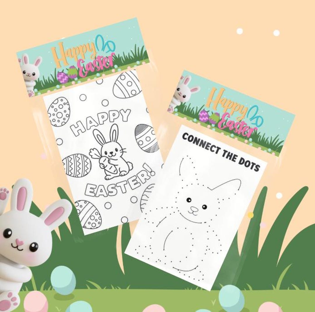 Easter 4x6 Coloring Pages for Kids: Party Favors (digital Download) - Etsy
