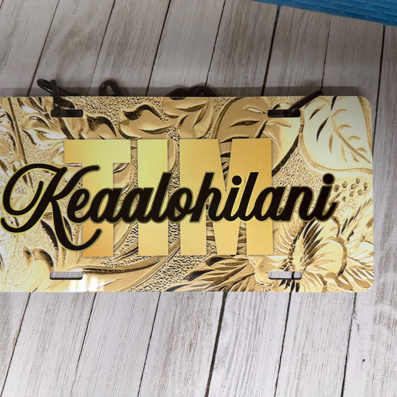 Big Gold Name Plate Chain - Etsy
