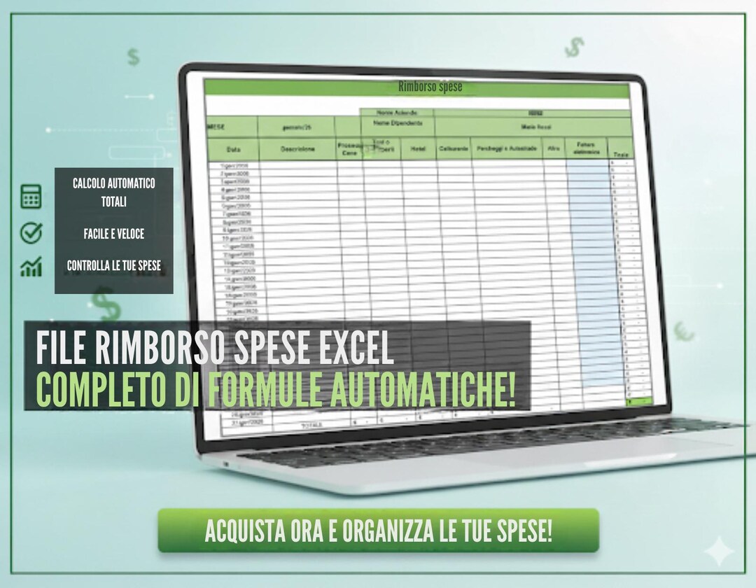 Monthly Expense Reimbursement Excel Spreadsheet - Printable Digital ...