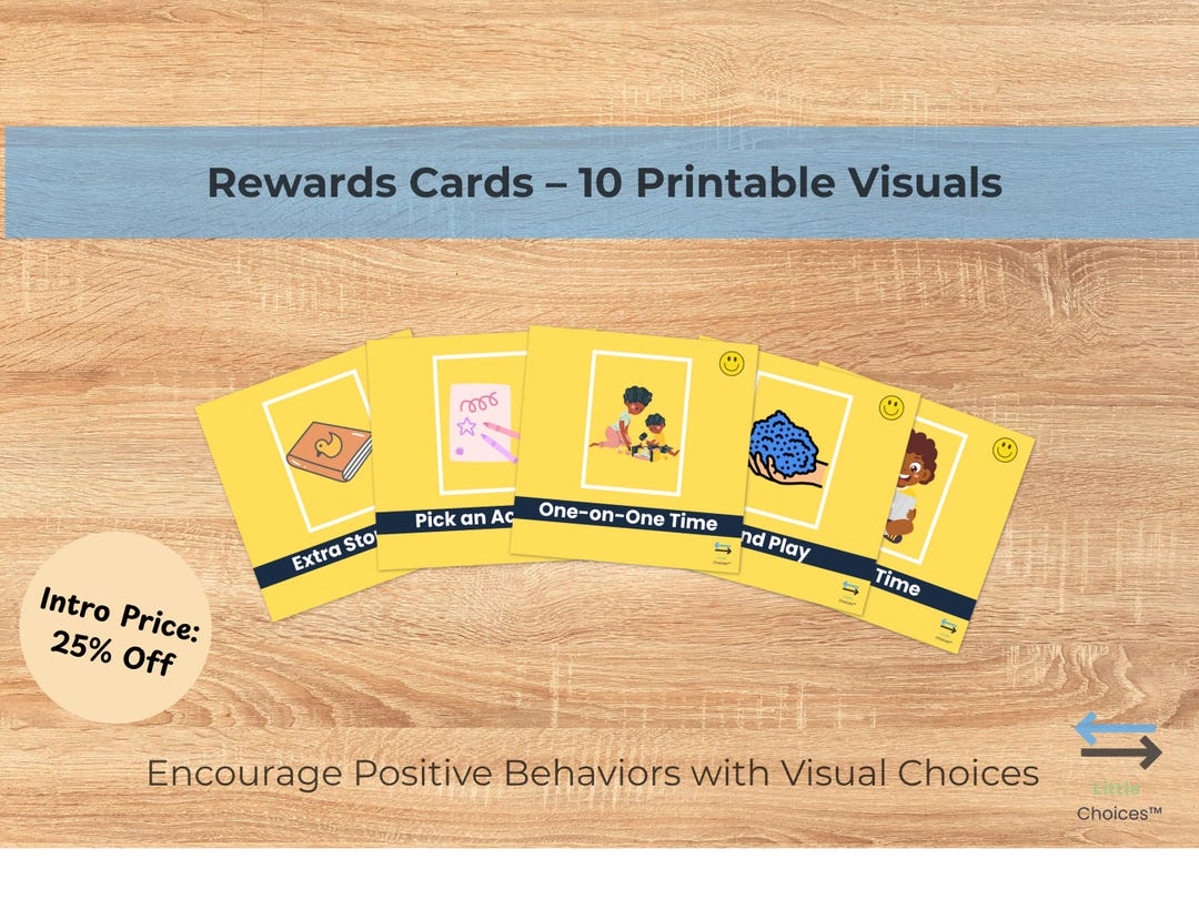 Reward Cards for Toddlers | 10 Printable Visual Reward System ...