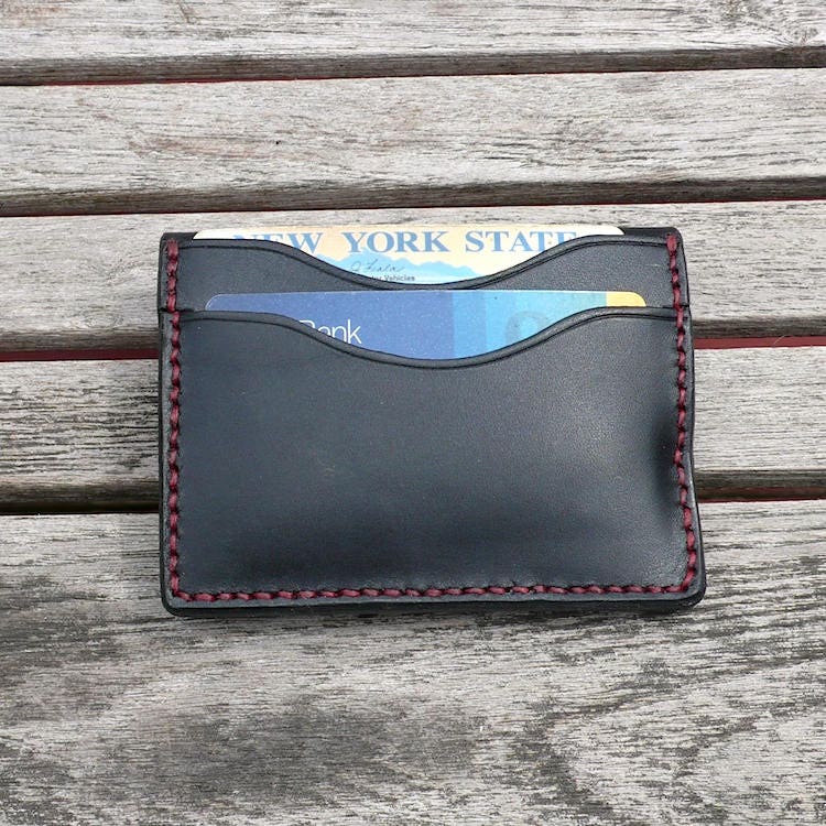 Leather Wallet, Minimalist Leather Wallet, Simple Wallet, Thin Wallet ...
