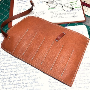 6 Pen Roll, Leather Pen Roll, Leather Pen Storage, Leather Pen Holder ...