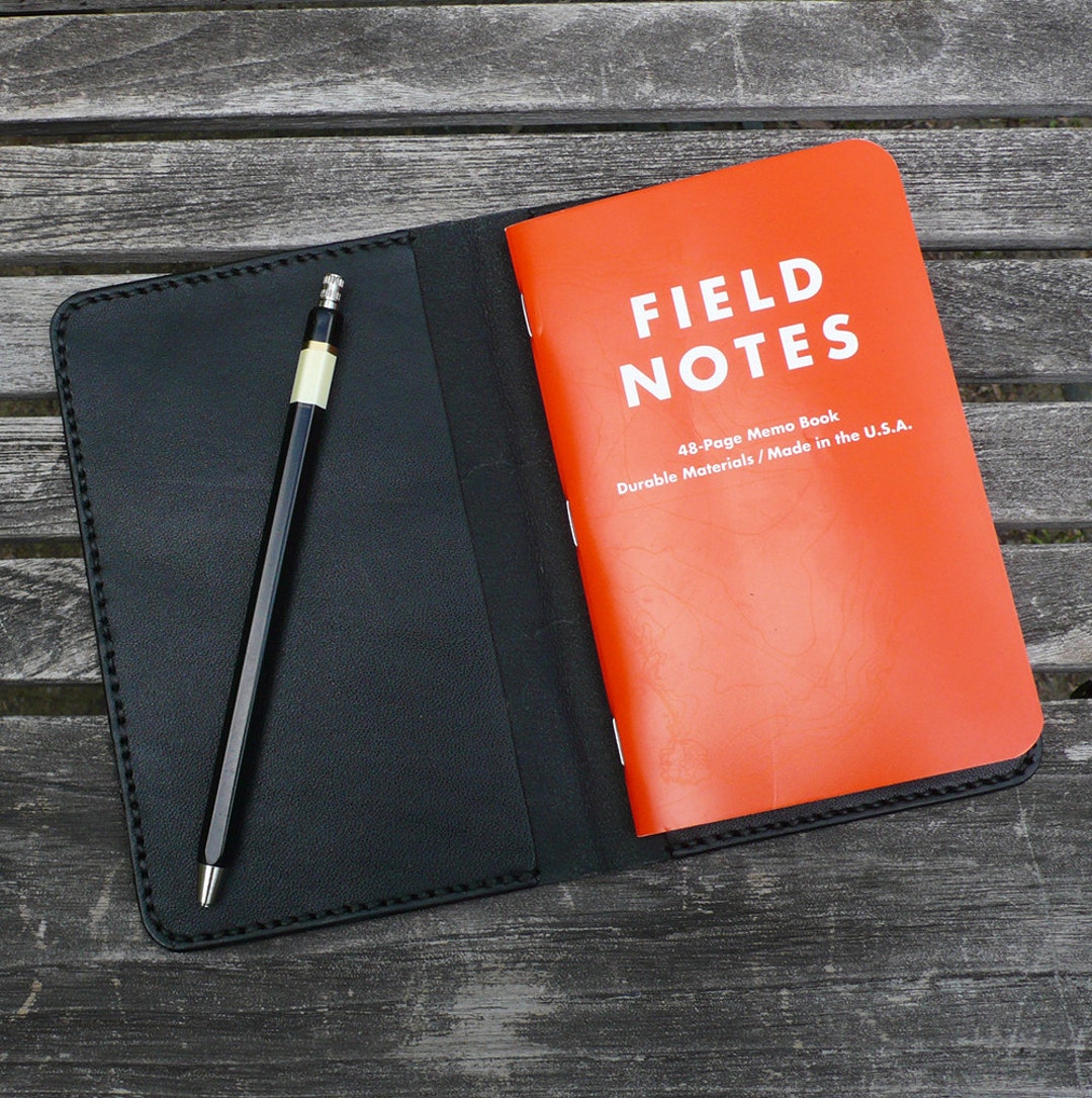 Leather Field Notes Cover Black, Field Notes Wallet, Field Notes, Field ...