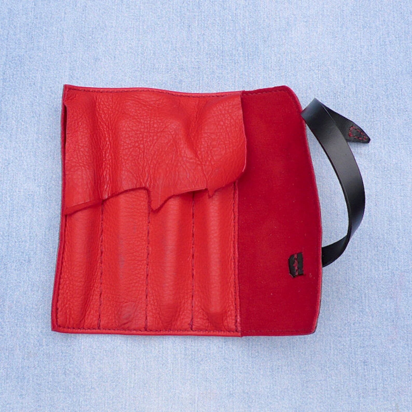 Pen Roll Leather Pen Roll Leather Pen Storage Leather Pen - Etsy