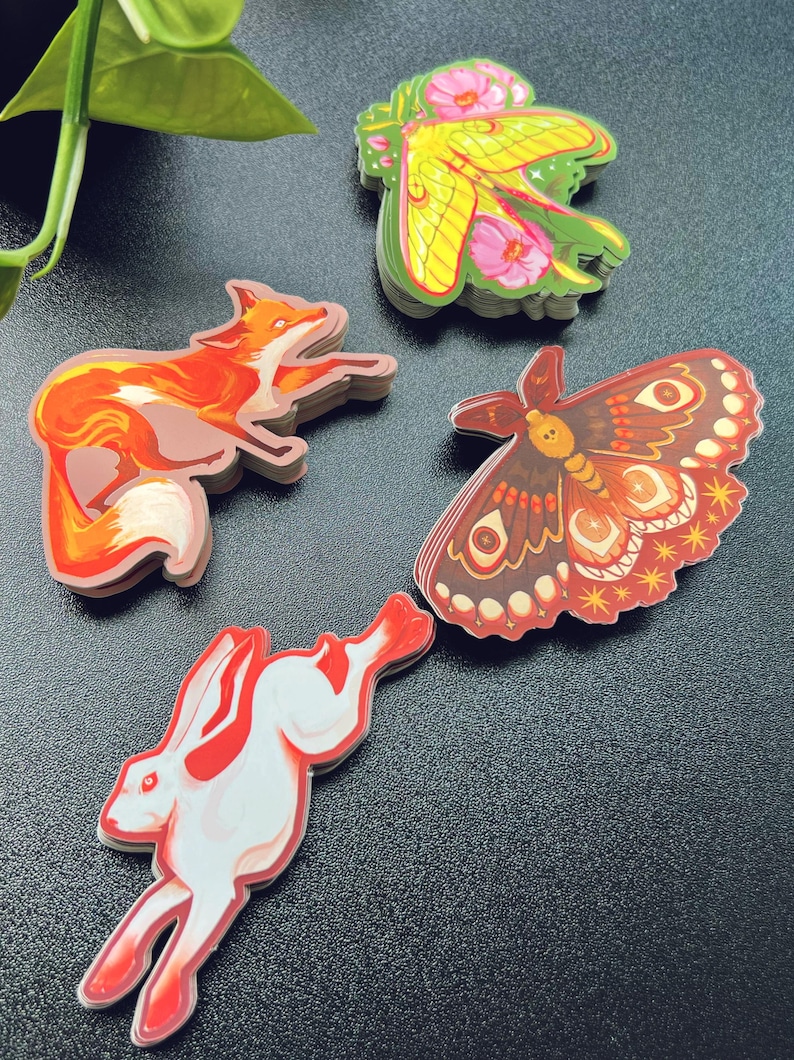 Luna Moth Sticker: Cottagecore Woodland Creature | Waterproof Laptop ...