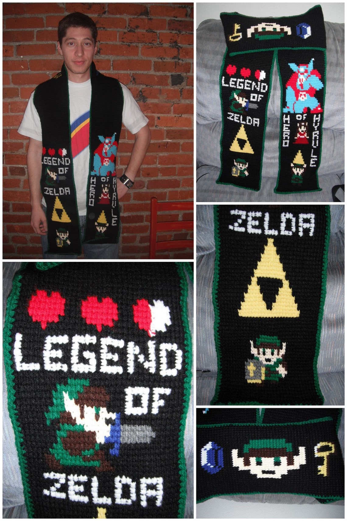Epic Legend of Zelda NES Scarf - Etsy