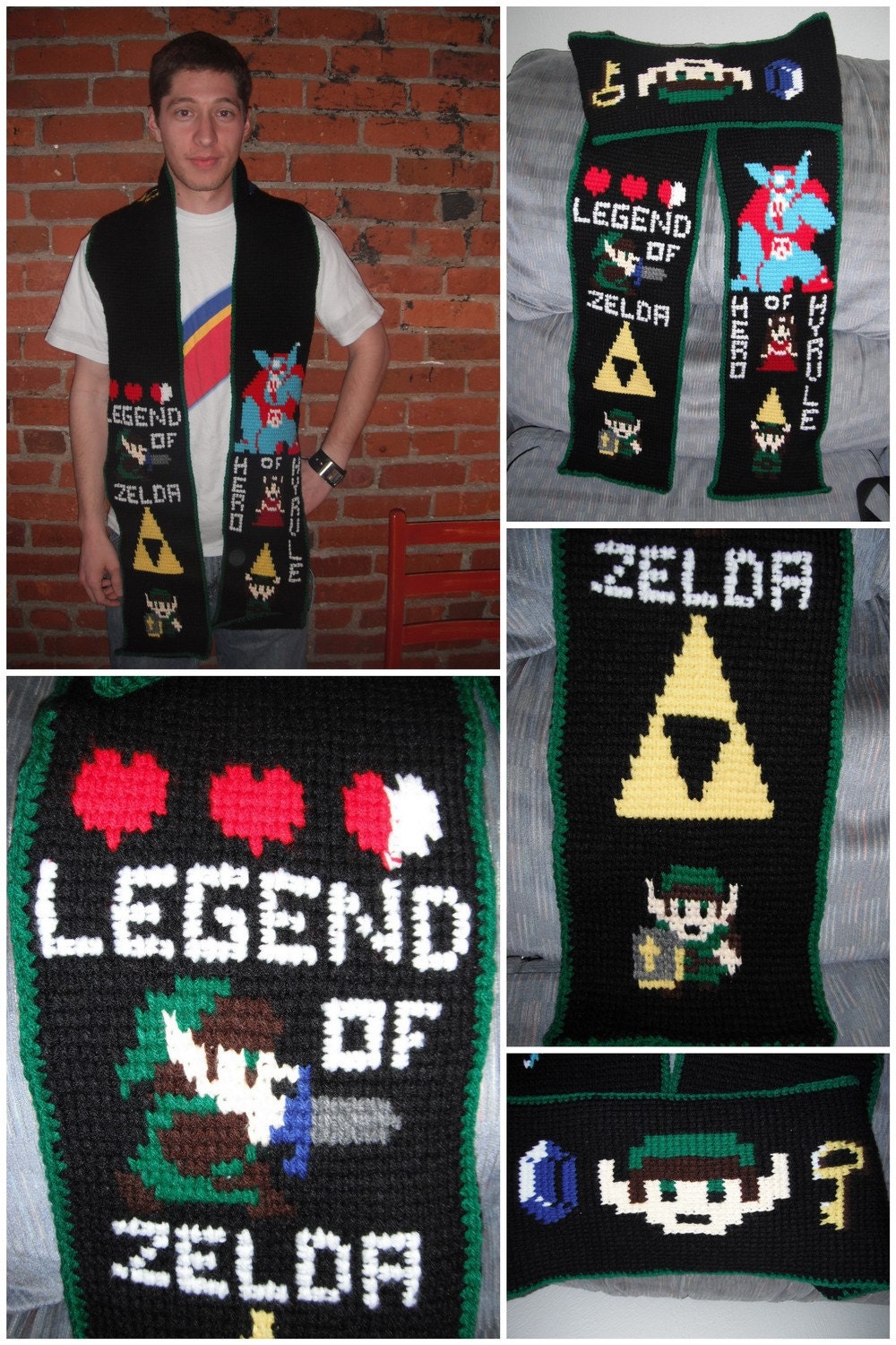 Epic Legend of Zelda NES Scarf | Etsy