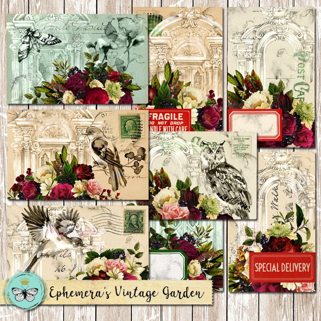 With Love Floral Postcards Set - Etsy