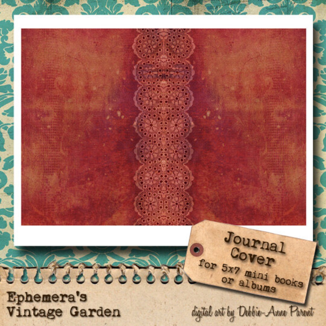 Shabby Chic Lace Journal Cover Digital Download - Etsy