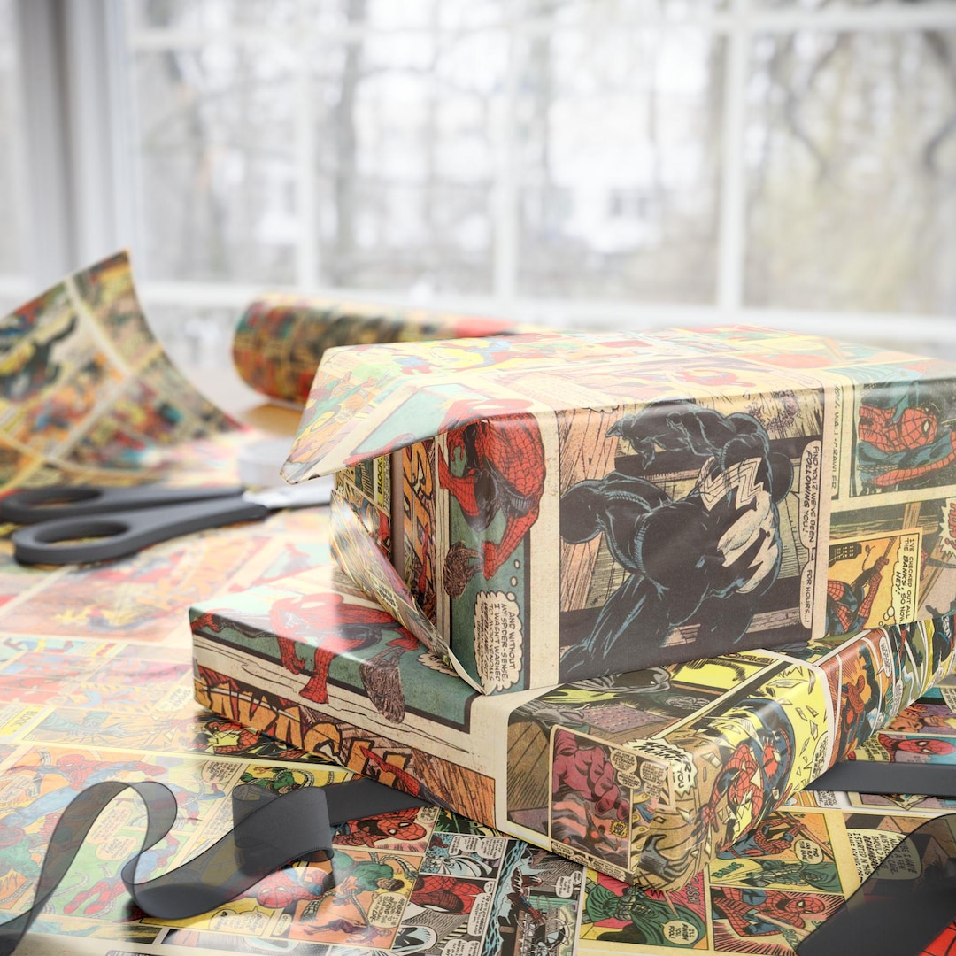 Vintage Comic Strip Wrapping Paper | Retro Superhero Gift Wrap - Etsy