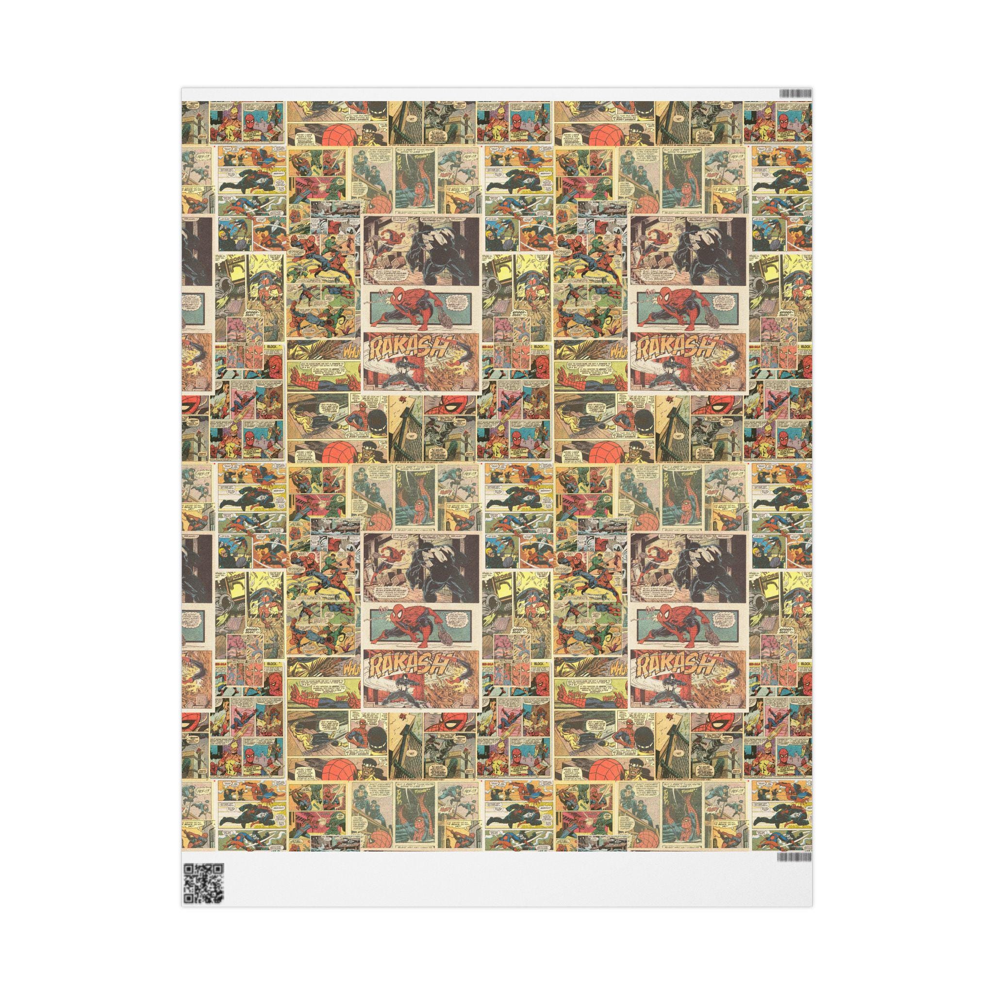 Vintage Comic Strip Wrapping Paper | Retro Superhero Gift Wrap - Etsy