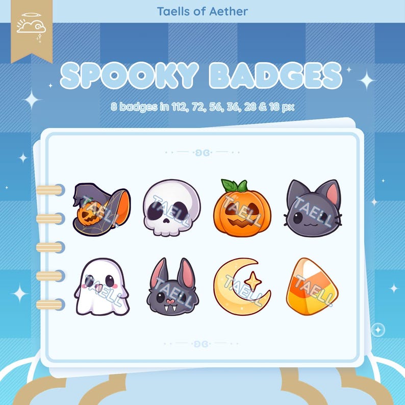Twitch Sub Badges : Spooky | Bit Badges, Channel Point Icons for ...