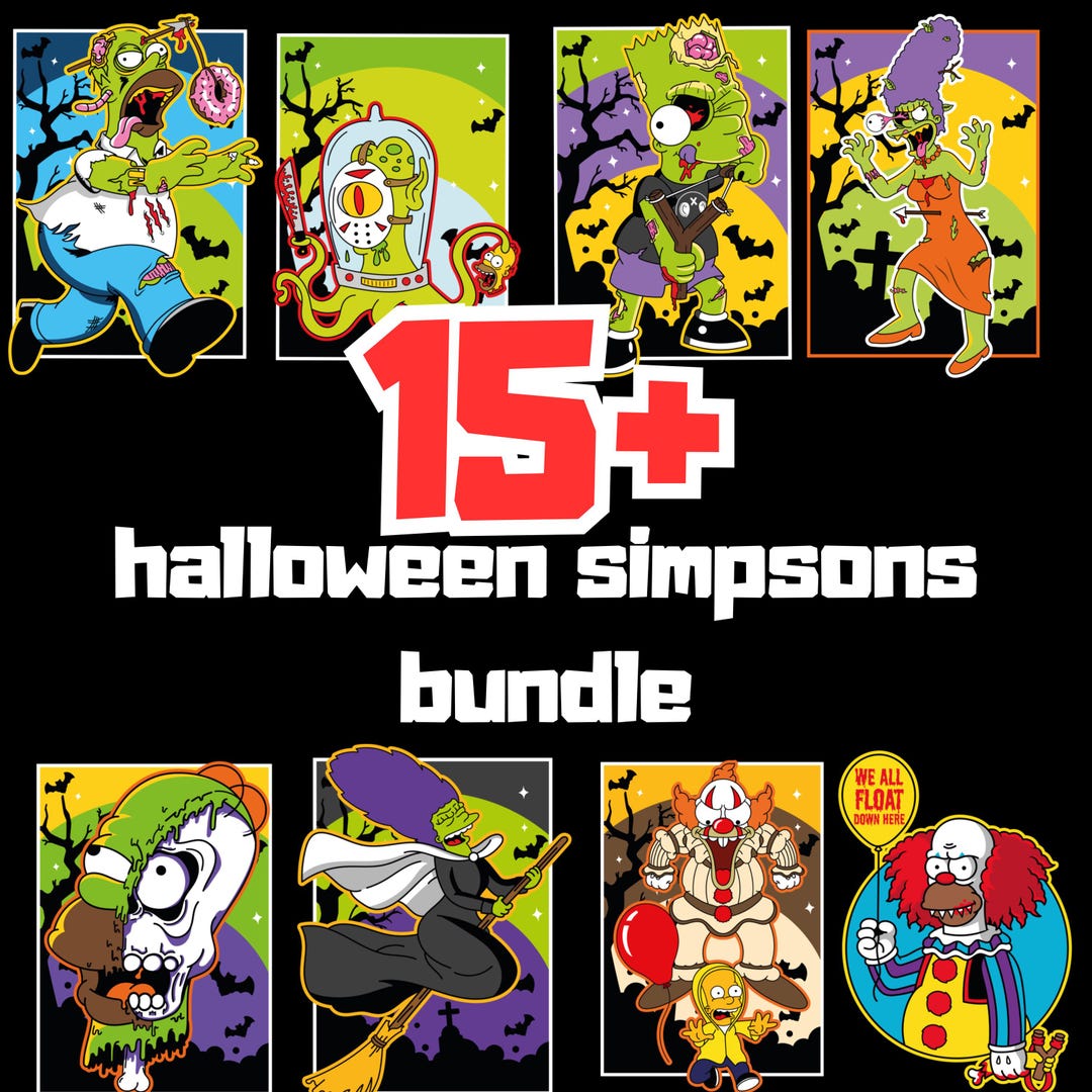 Halloween Simpsons Bundle - 15+ Unique Digital Designs - Etsy