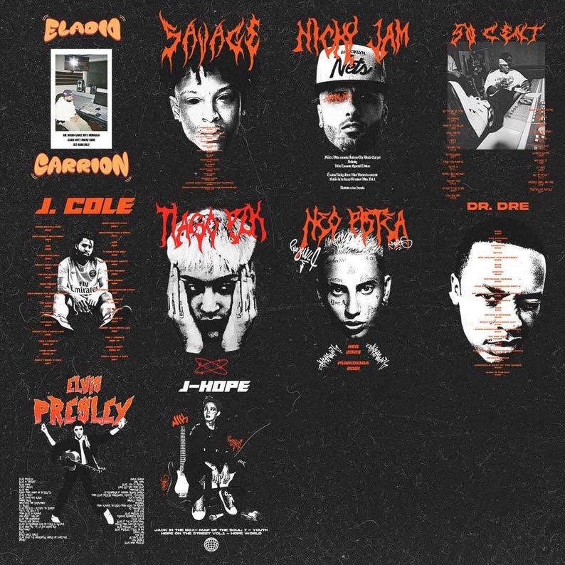 100 Premium T-shirt Design Pack Rap Hip Hop PNG Bundle - Etsy