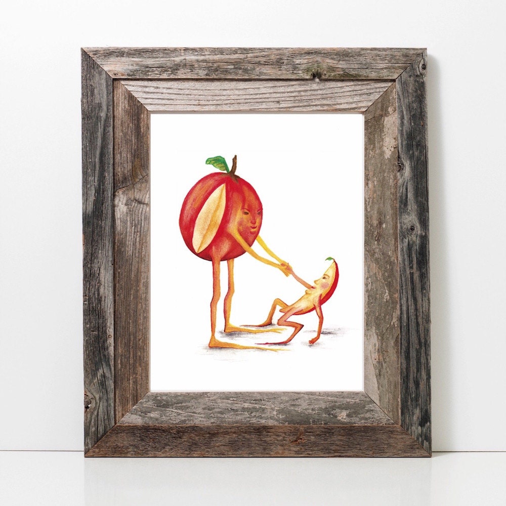 APPLE Missing Piece - ART PRINT - Illustration, Mothers Day, Home Decor ...