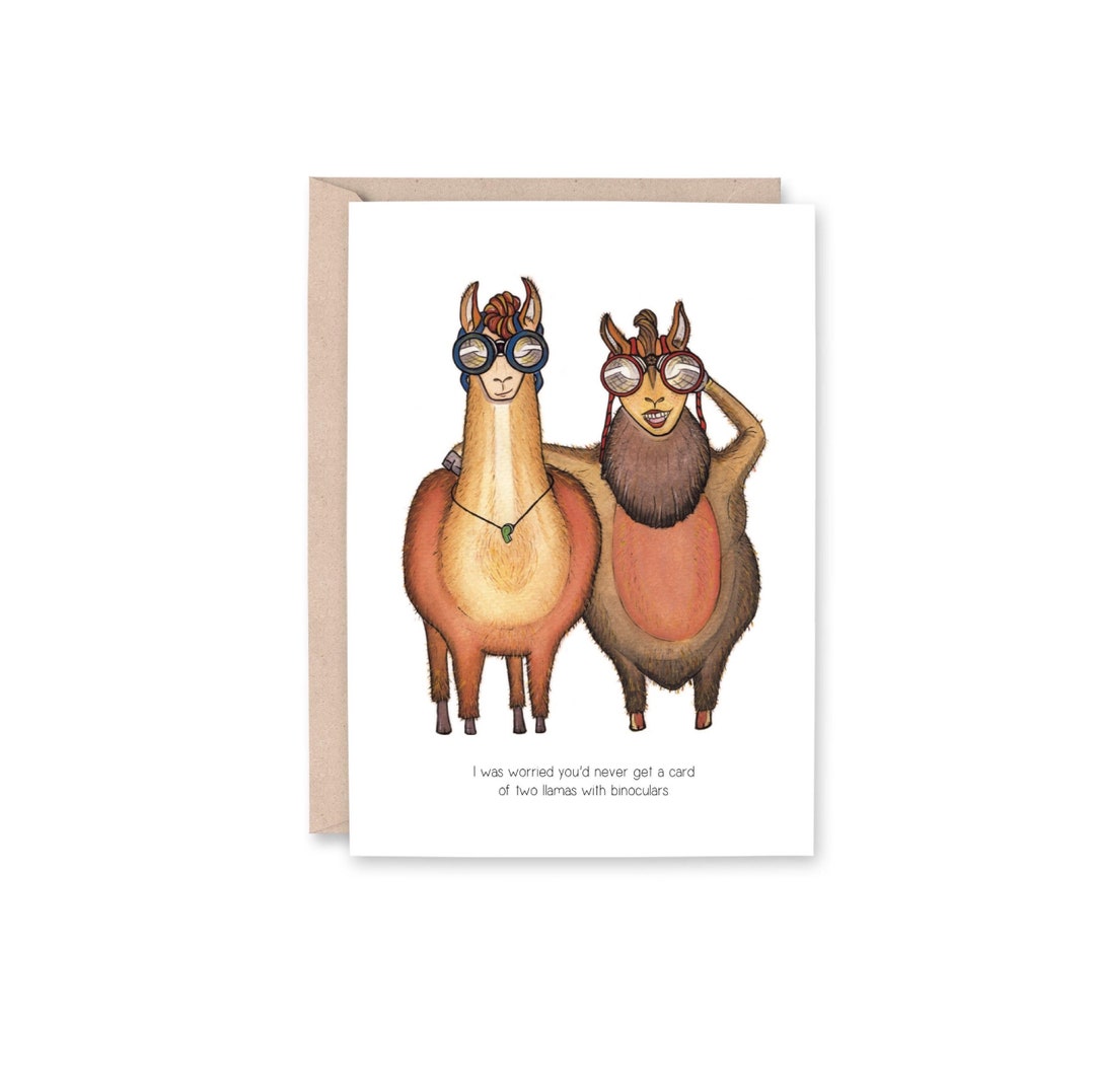 LLAMA / ALPACA Greeting Card - Private Detective, Bird Watchers, Best ...