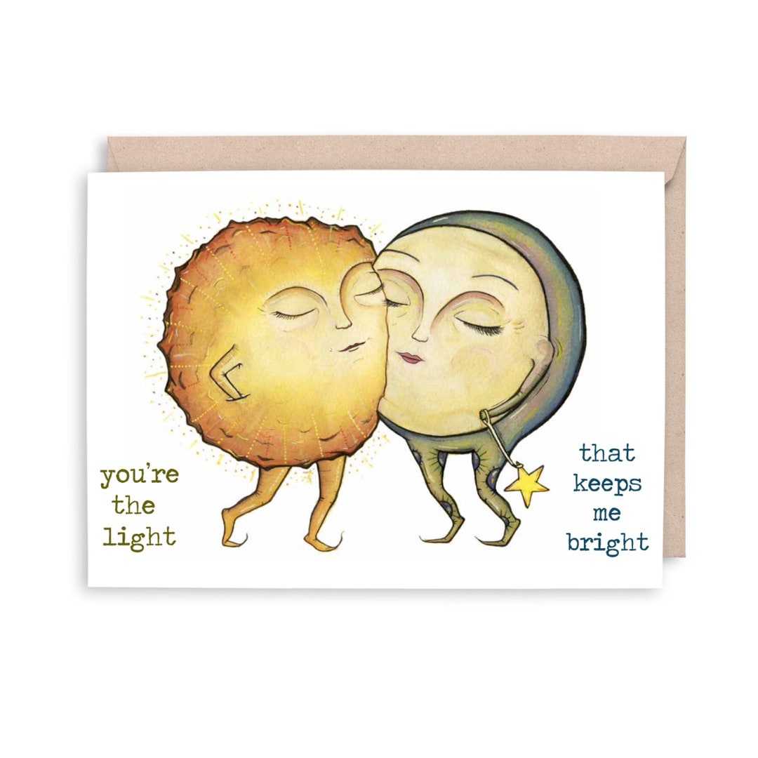 SUN MOON you're the Light That Keeps Me Bright Anniversary, Wedding ...