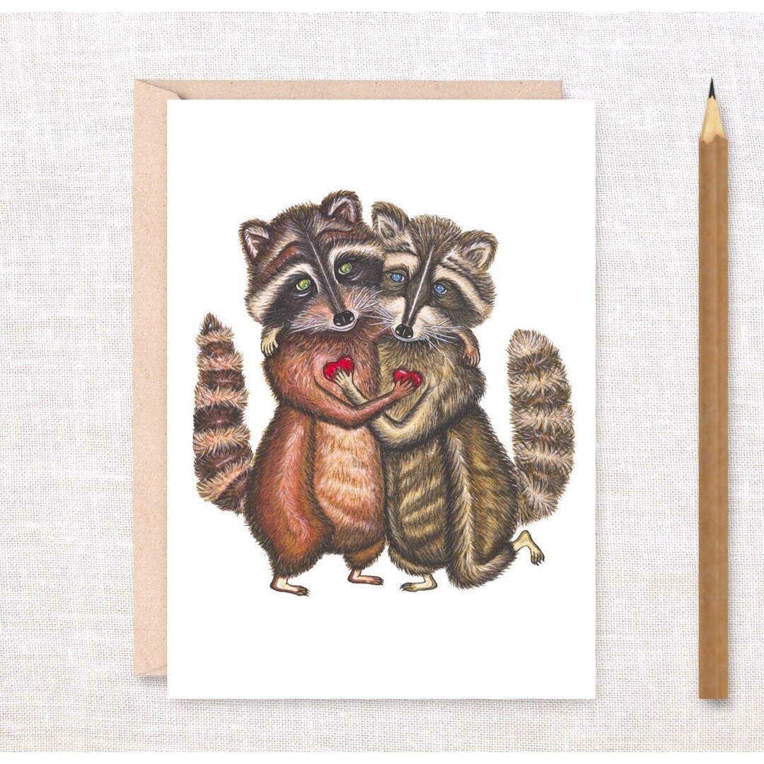 RACCOON HEARTS i Hold Your Heart in My Heart - Etsy Canada