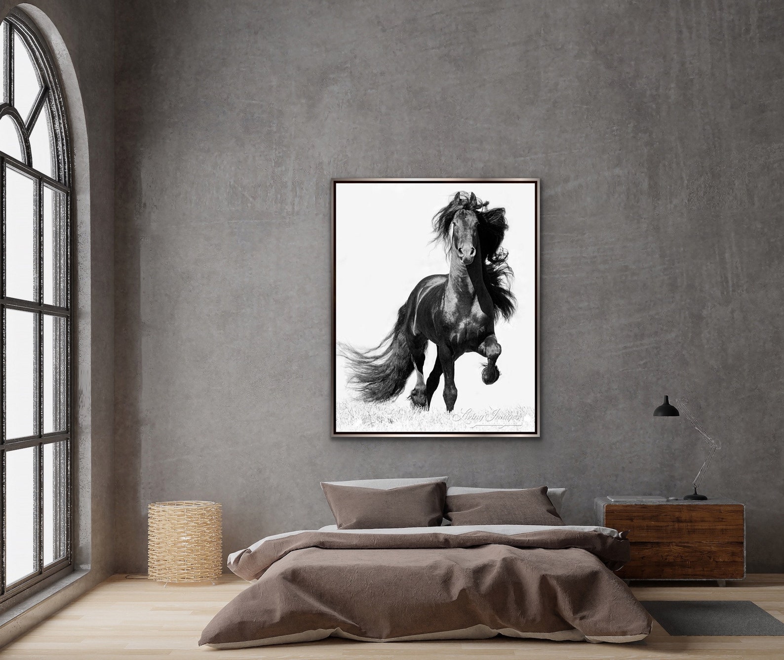 Horse Photography Black Friesian Running Print - “friesian Runs Close ...