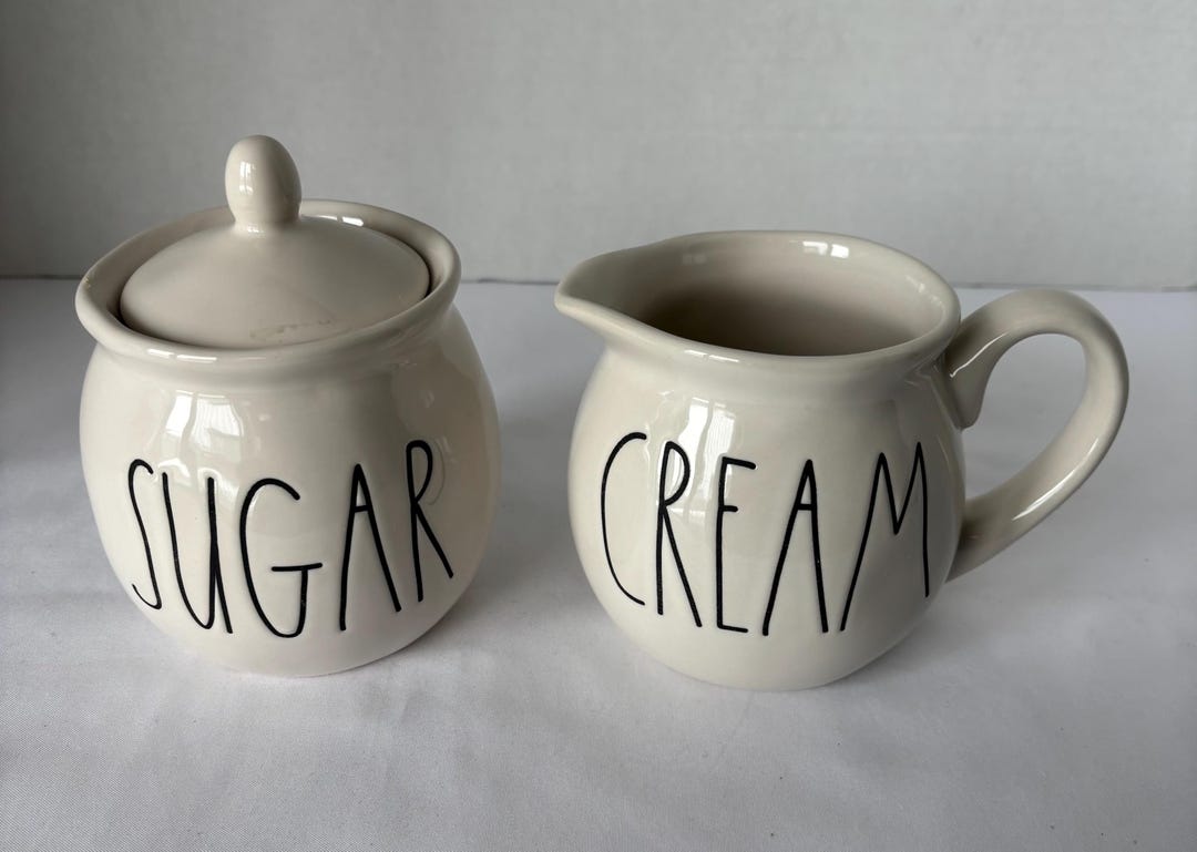Rae Dunn by Magenta Creamer and Sugar With Lid A1 - Etsy