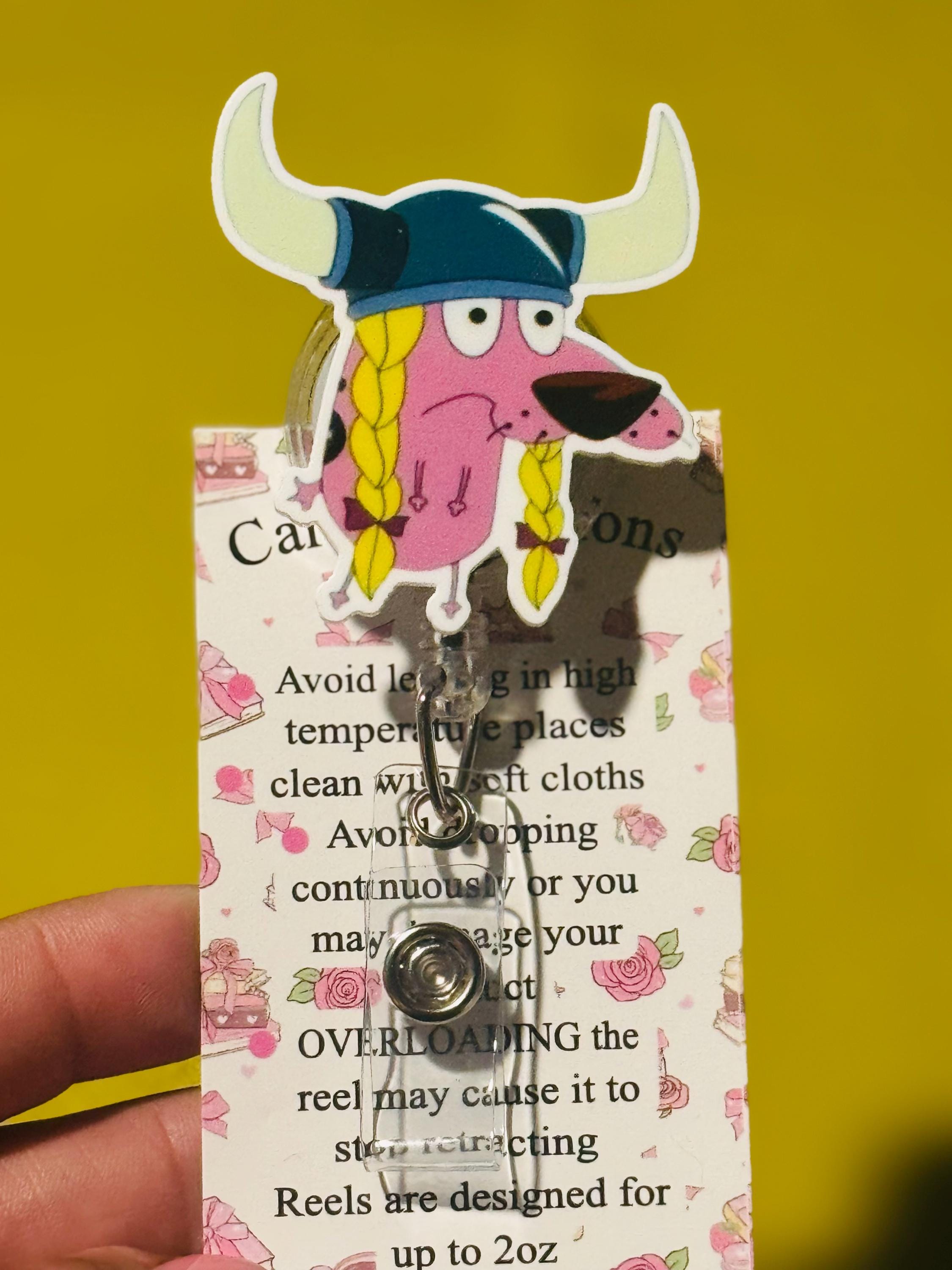 Halloween Courage the Cowardly Dog / Badge Reel, Badge Reel for Nurse ...