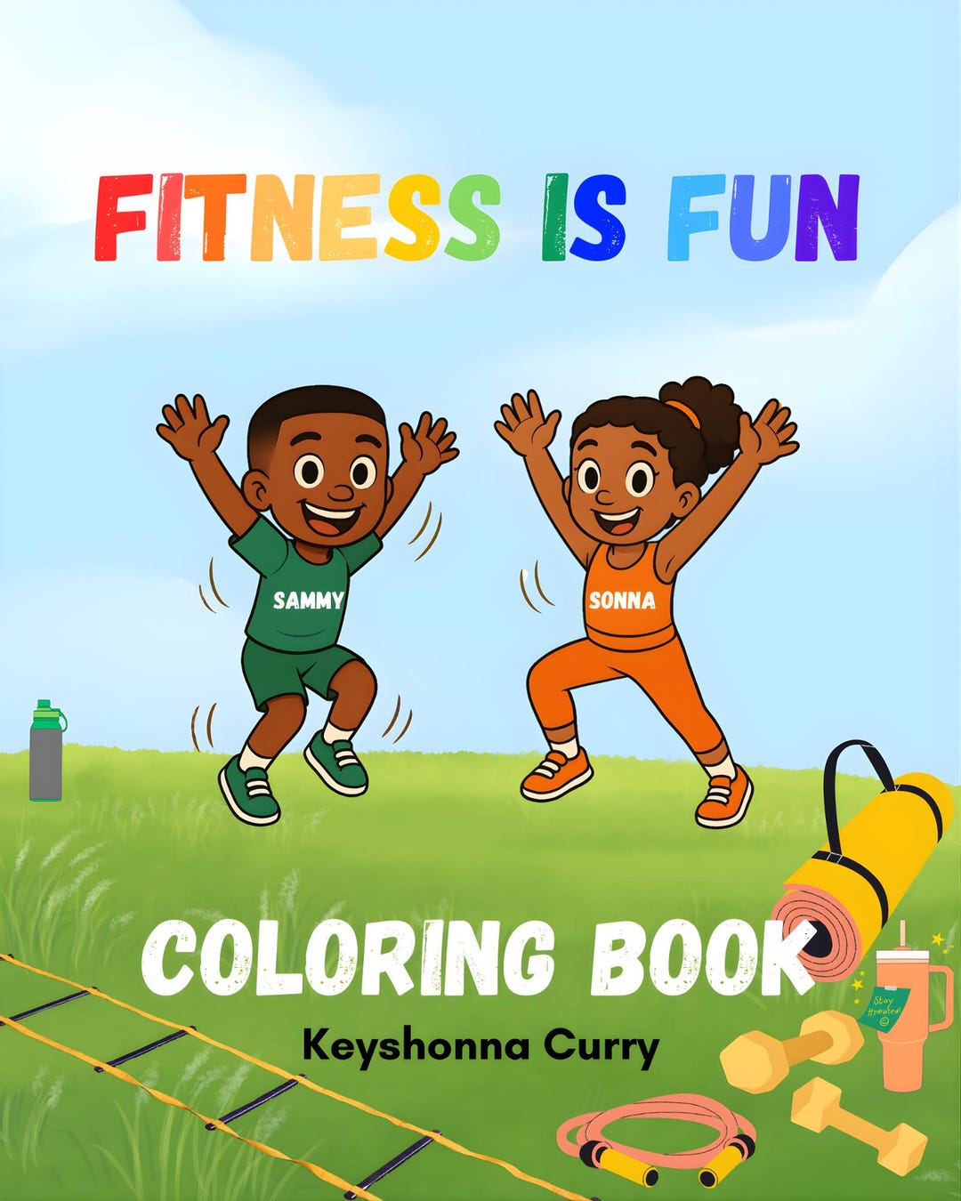 Fitness is Fun Printable Coloring Book - Etsy