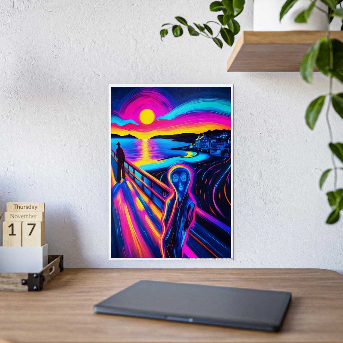 Psychedelic, the Scream, Edvard Munch Inspired Trippy Poster, Cosmic ...