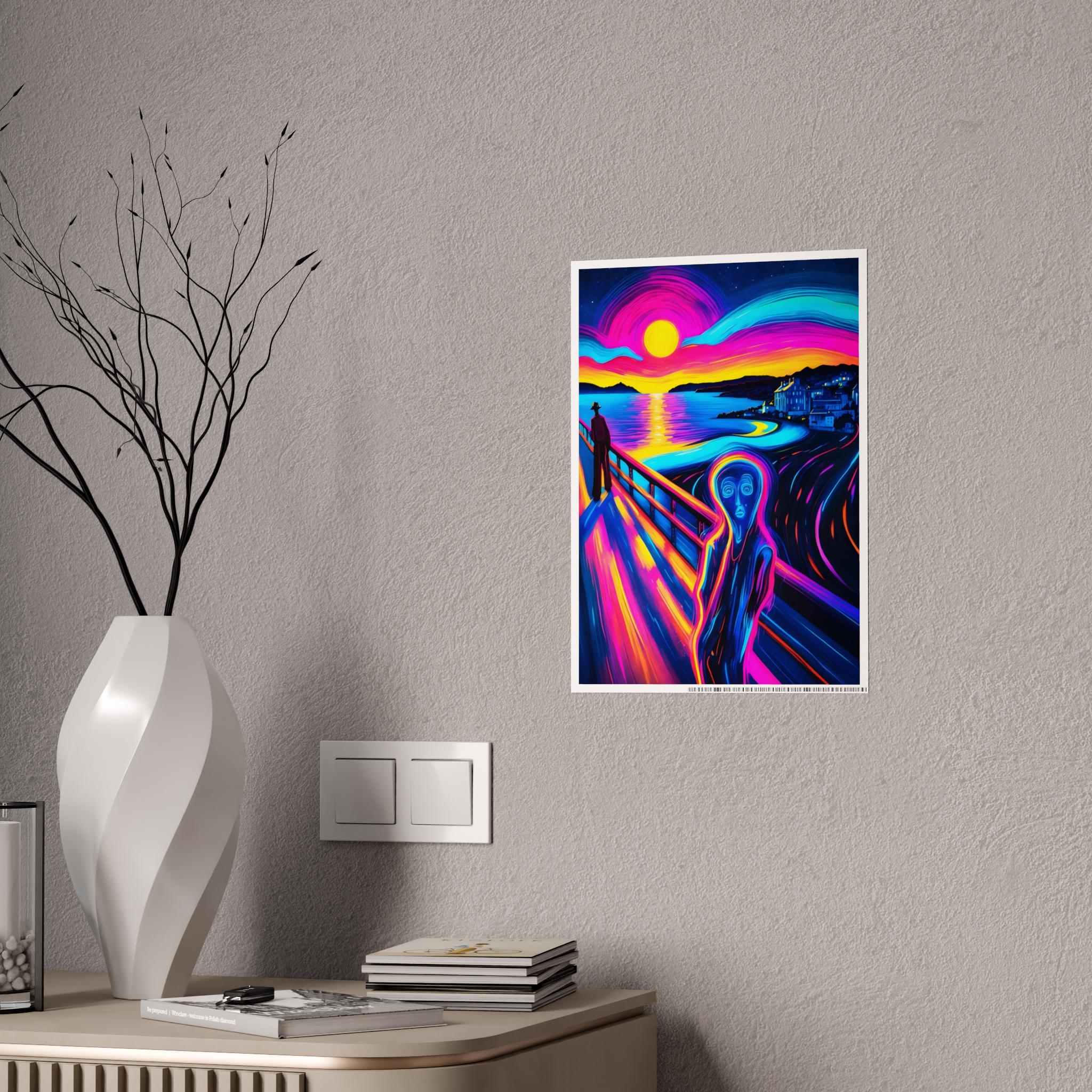 Psychedelic, the Scream, Edvard Munch Inspired Trippy Poster, Cosmic ...
