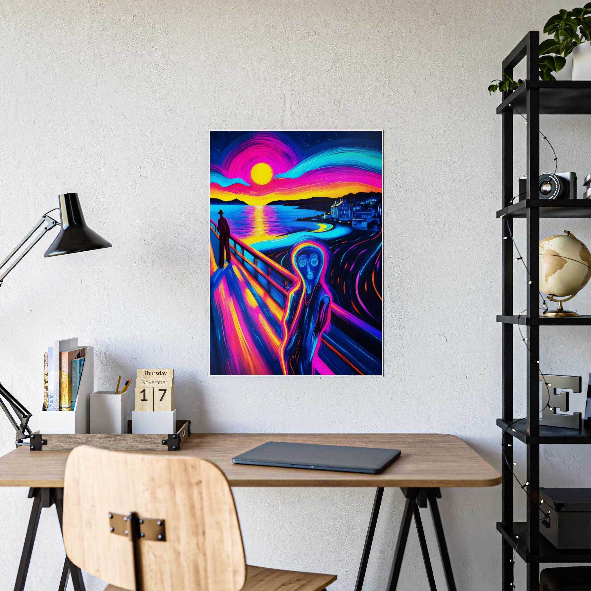 Psychedelic, the Scream, Edvard Munch Inspired Trippy Poster, Cosmic ...