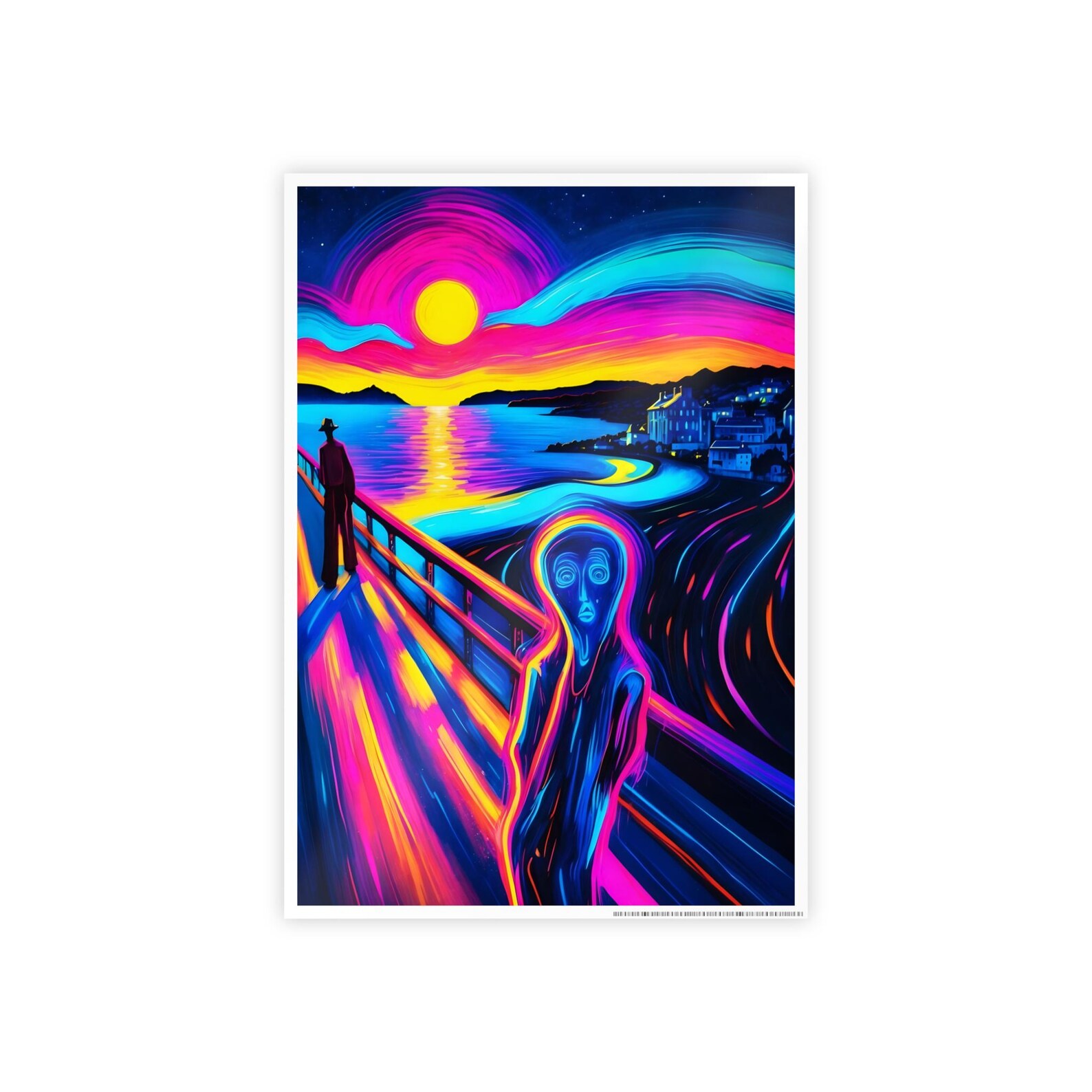 Psychedelic, the Scream, Edvard Munch Inspired Trippy Poster, Cosmic ...