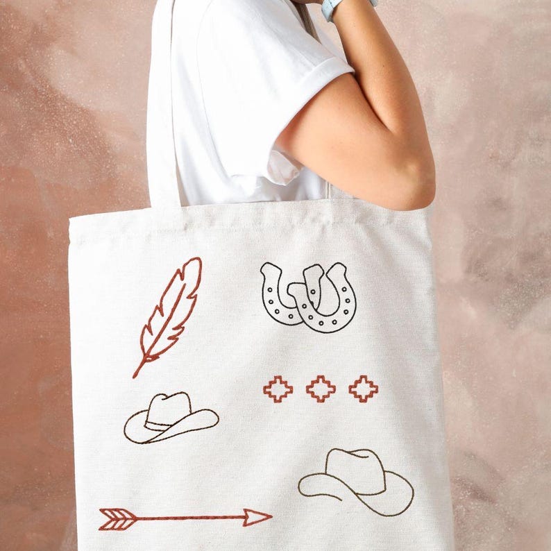 Western Embroidery Pattern Bundle: Cowboy and Cowgirl Designs (PDF) - Etsy