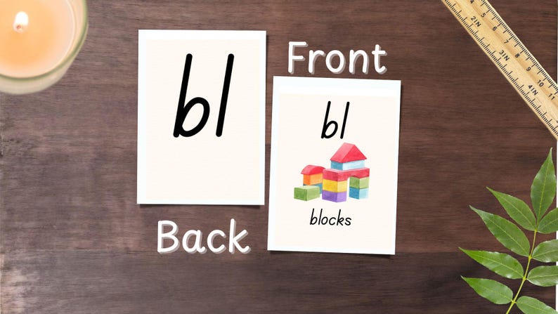 33 Two Letter Consonant Blend Flashcards - Phonics Blends - Digital ...