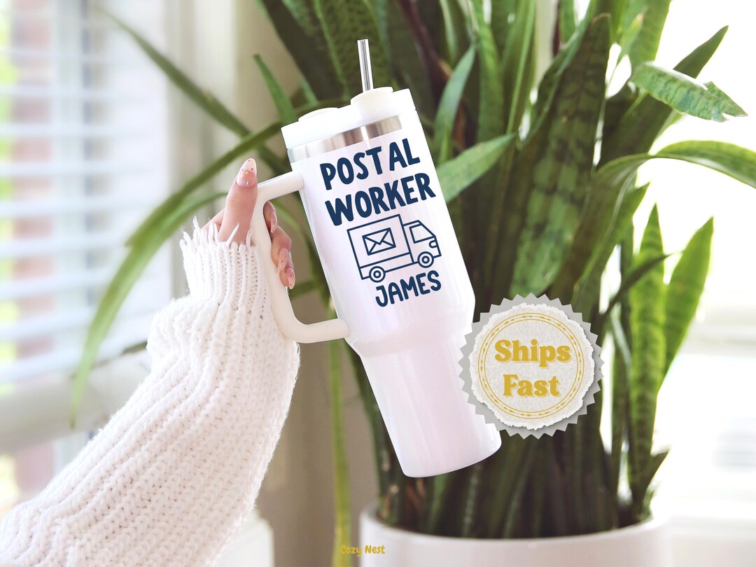 Personalized Postal Worker Tumbler 40oz Custom Postal Worker Name Cup ...