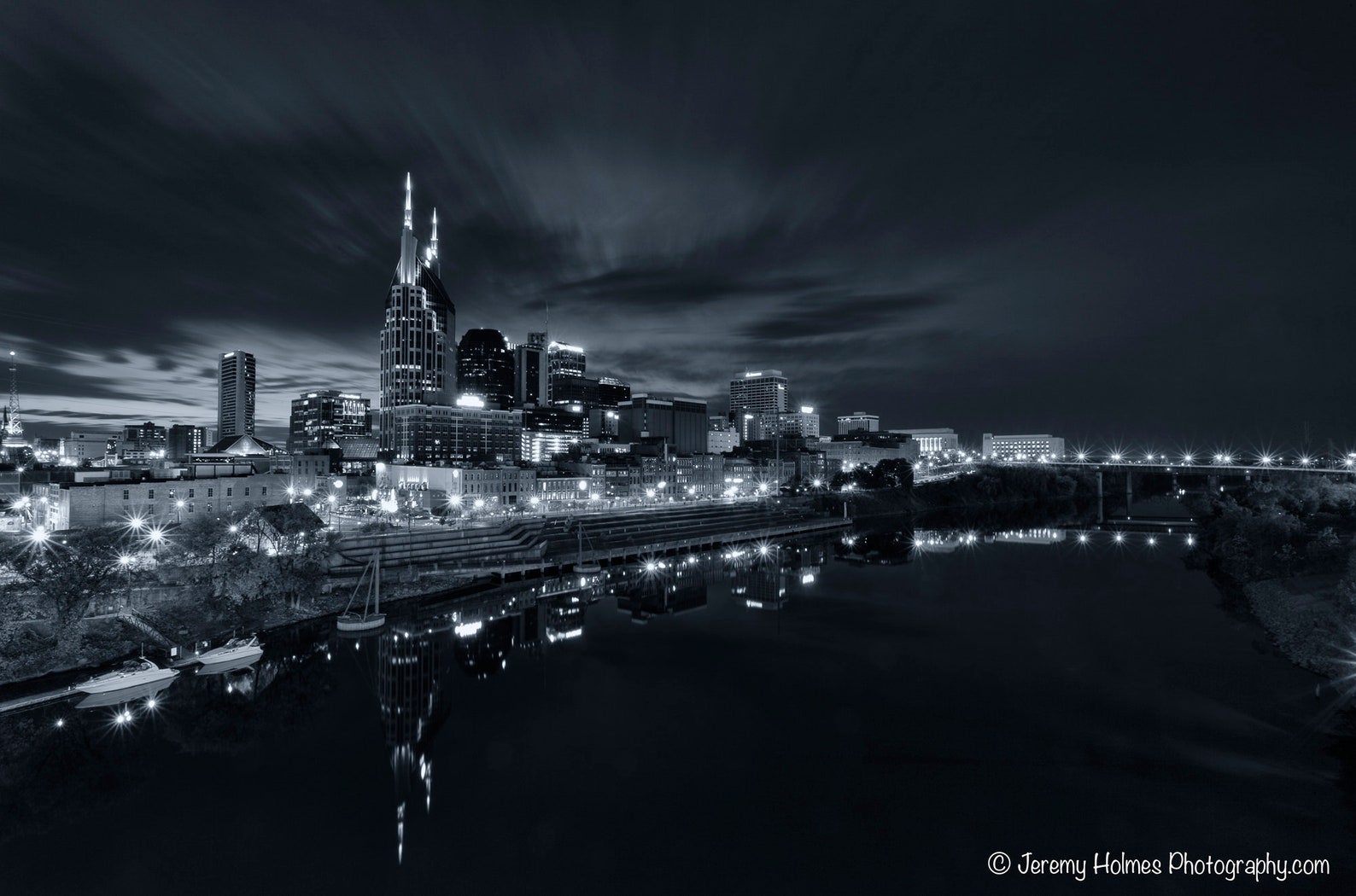 Nashville Skyline With Blue Tint Color Fine Art Photography Print - Etsy