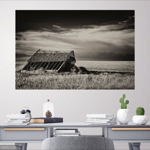 Kansas Barn Black and White Fine Art Photography Print Sepia Toned - Etsy